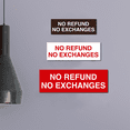 Basic No Refund No Exchange Sign (Red) - Small - Walmart.com