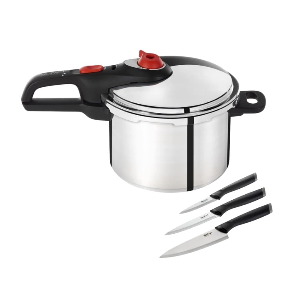 Olla de Presión T-Fal de 6 litros con 3 Cuchillos | Walmart en línea