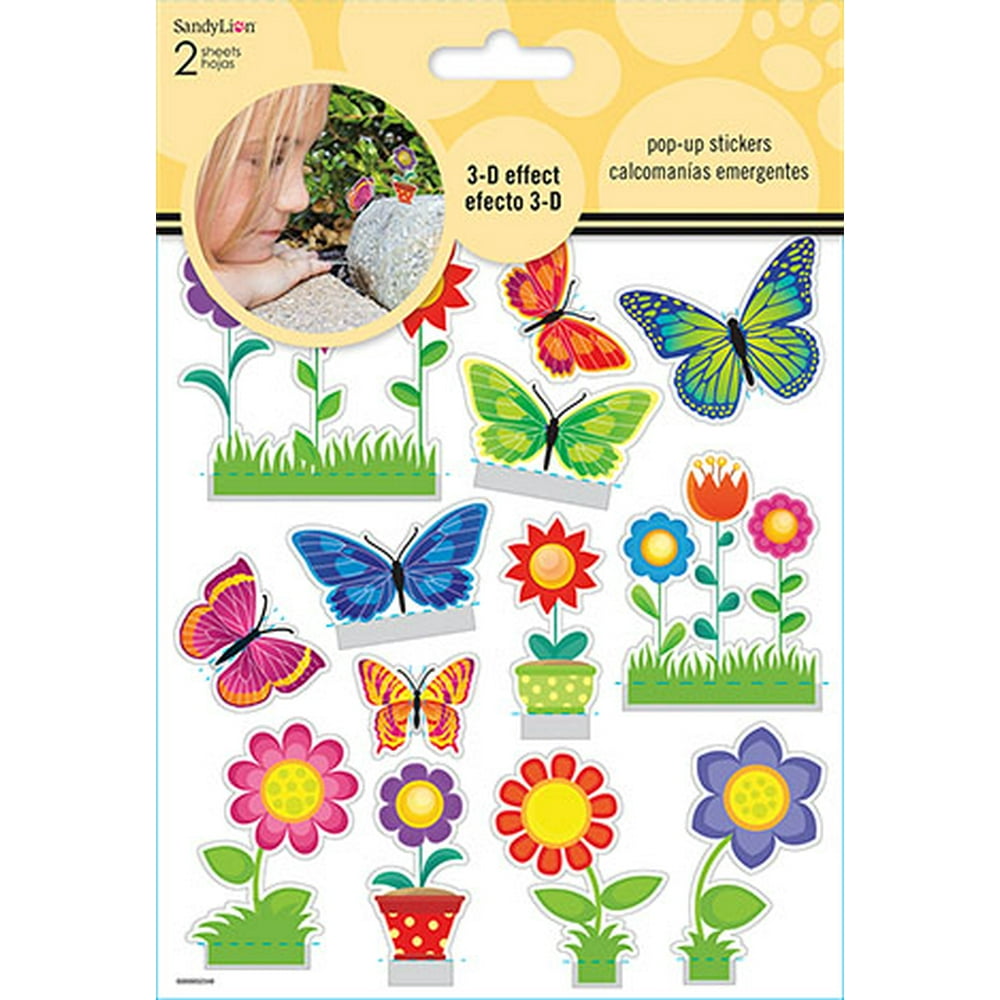 Butterfly Pop Up Stickers - Walmart.com - Walmart.com