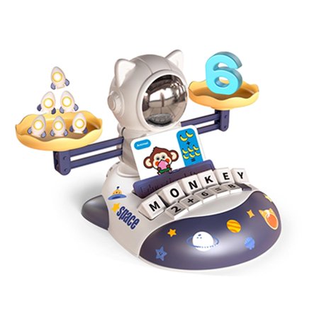 Montessori Math Toy Space Cat Digital Balance Scale Toy For Kids ...