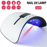 36W UV LED Nail Polish Dryer, Pro Acrylic Gel Curing Lamp with Manicure ...