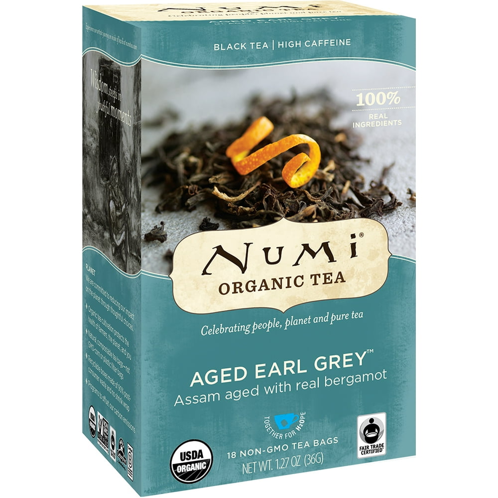 Numi Organic Tea, Aged Earl Grey, Tea Bags, 18 Ct - Walmart.com ...