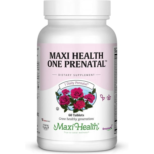 Vitaminas prenatales Maxi Health One Prenatal 60 comprimidos | Bodega ...
