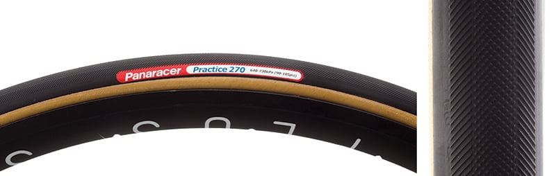 Panaracer Practice 270 Tubular Tire 700c x 22.5mm Black/Skinwall 42mm ...