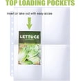 60 Pack 240 Pockets Seed Packet Sleeves, Garden Seed Storage Organizer ...