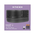 Logitech Wave Keys Wireless Ergonomic Keyboard with Cushioned Palm Rest ...