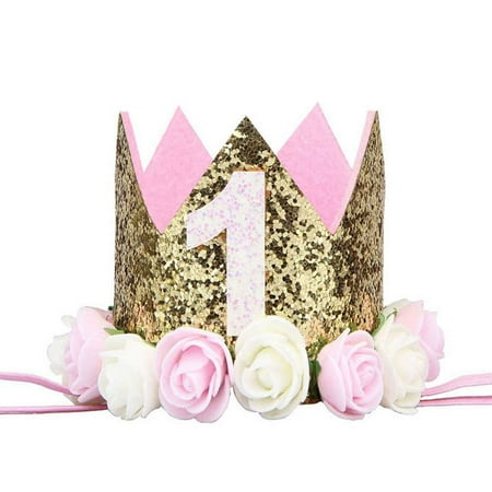 Birthday Flower Party Cap Baby Girl Boy Birthday Headband 1 2 3 Year ...