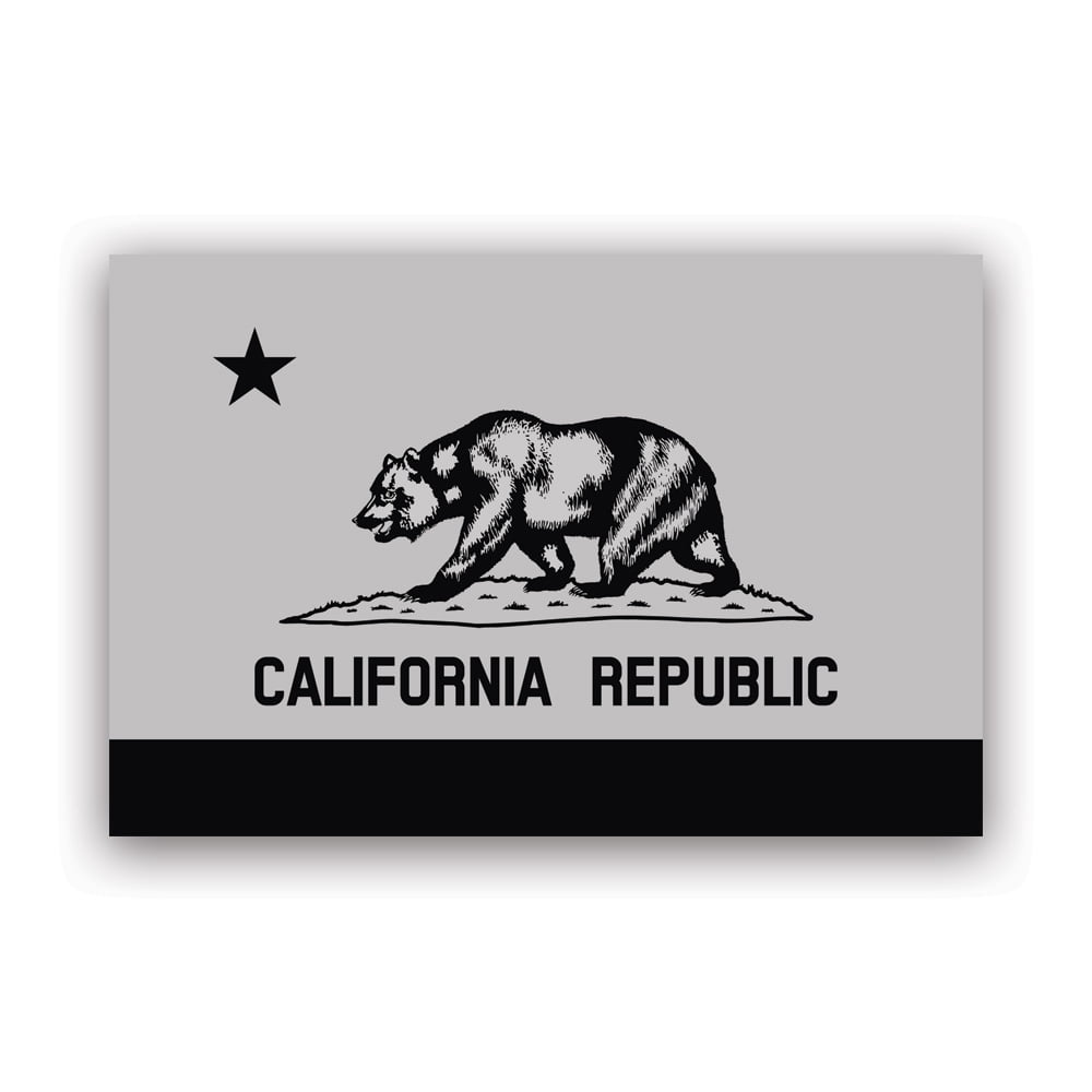 Subdued California Flag Sticker Decal - Self Adhesive Vinyl ...