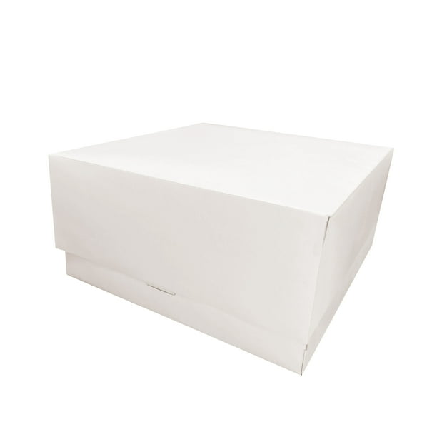 Way To Celebrate White Cardboard Adjustable Cake Box, 12" x 12" x 6 ...
