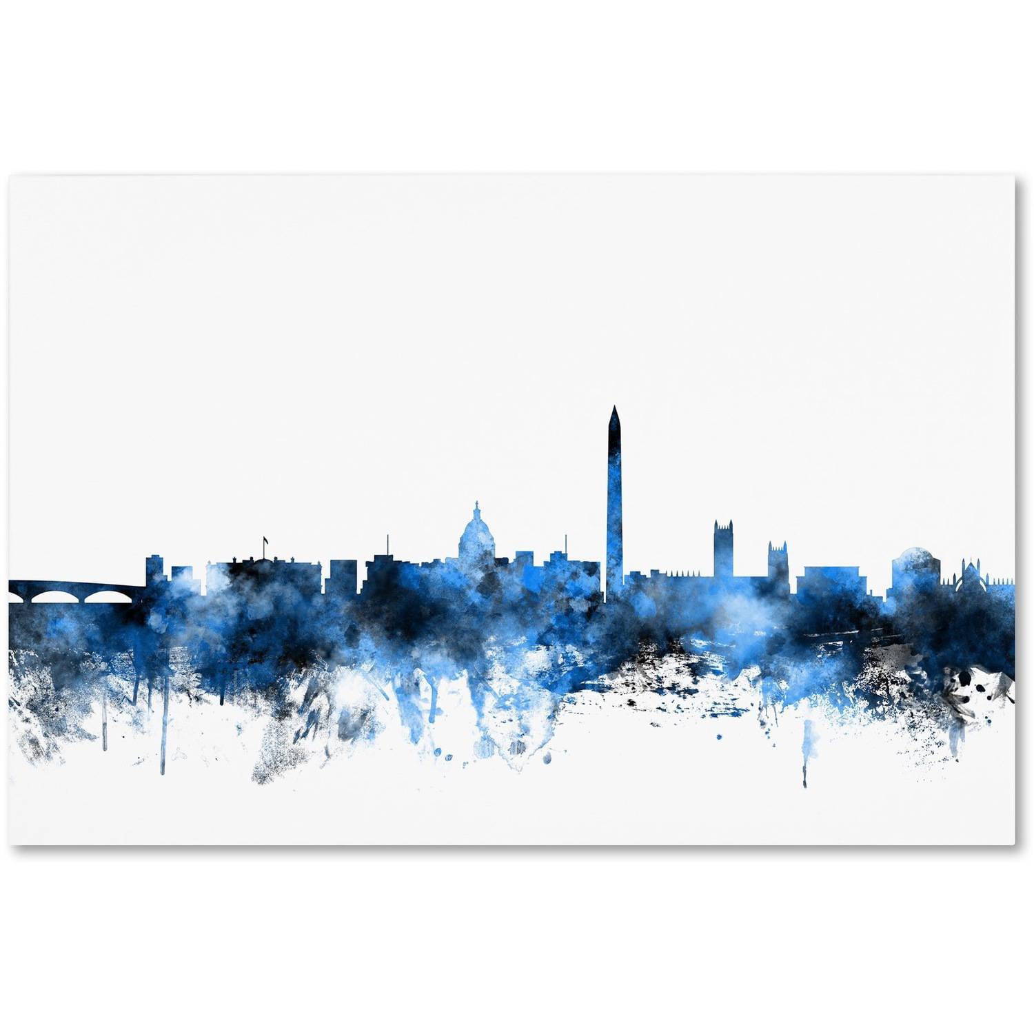 Trademark Fine Art "Washington DC Skyline III" Canvas Art by Michael ...
