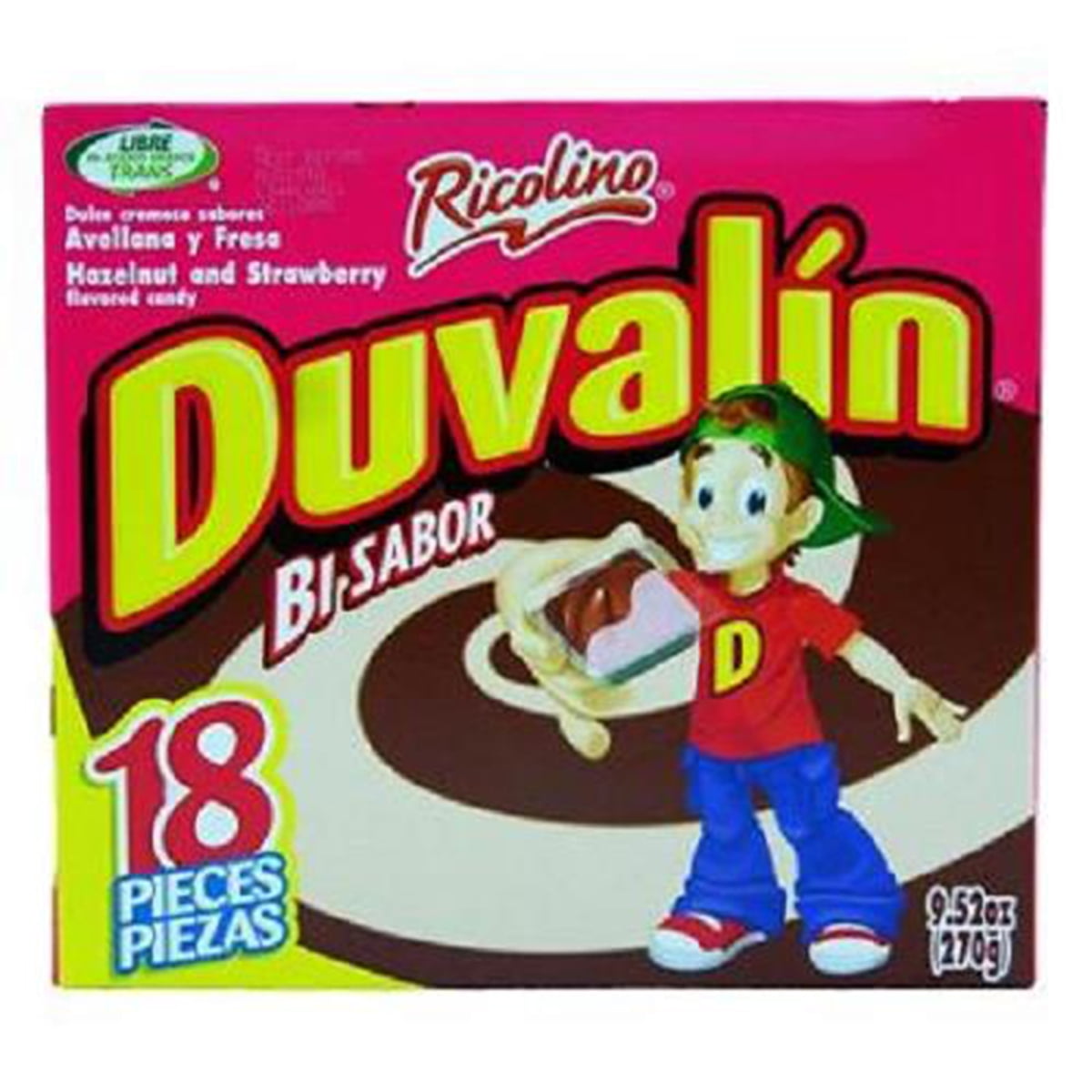 Duvalin Bi Sabor Strwberry and Hazelnut 18 Pieces - Walmart.com