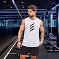 XFeng Mens Drop Arm Tank Tops Gym Workout Sleeveless Muscle Shirts Cut ...