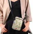 HELLHERO Floral Shoulder Purse for Adults Polyester Crossbody Sling ...