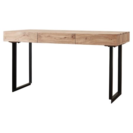 Mod-Arte Glide Modern Hard Wood and Iron Office Desk in Natural ...