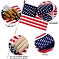 50 Pcs 12X18 Inch Small American Flag Lawn Handheld American Stick ...