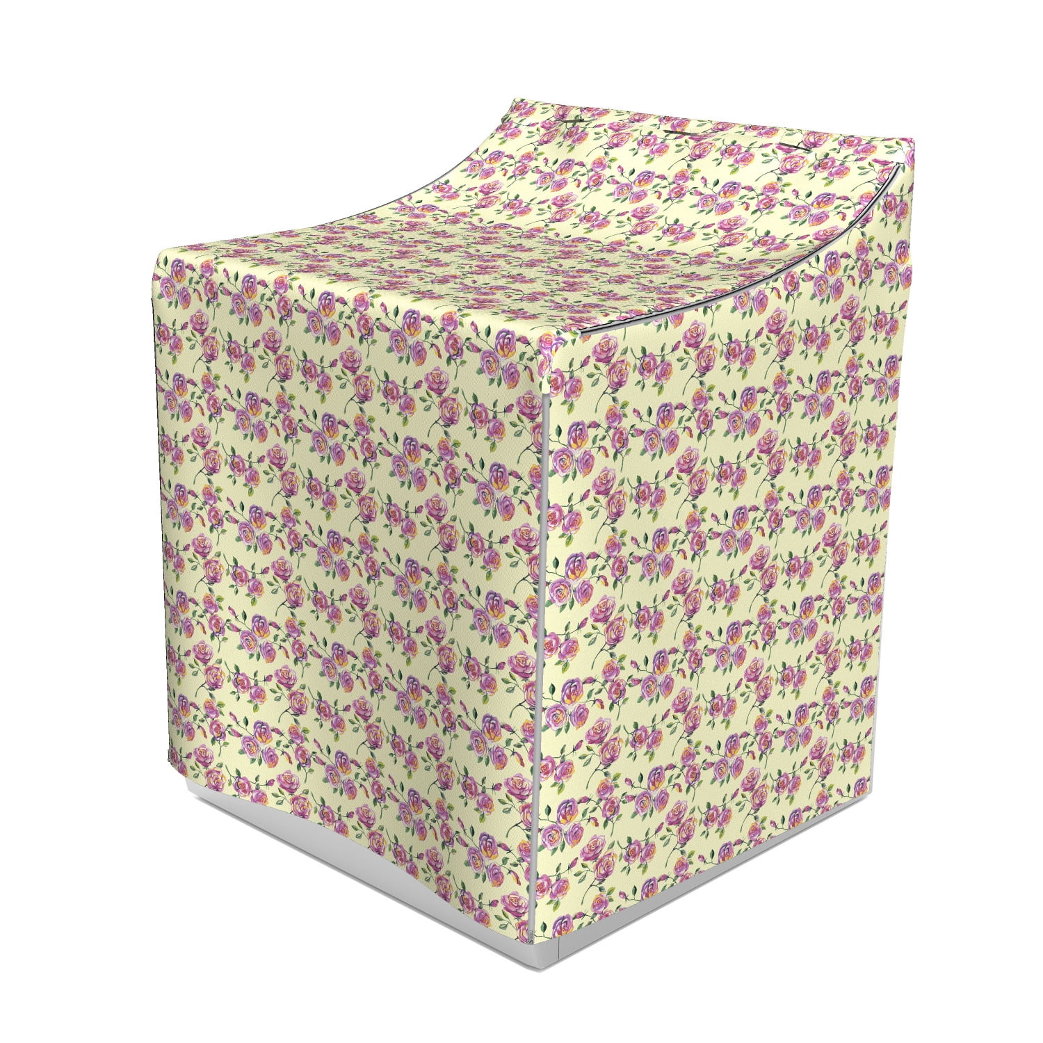 Floral Washer Cover, Romantic Roses Swirling and Conquers Orderly ...