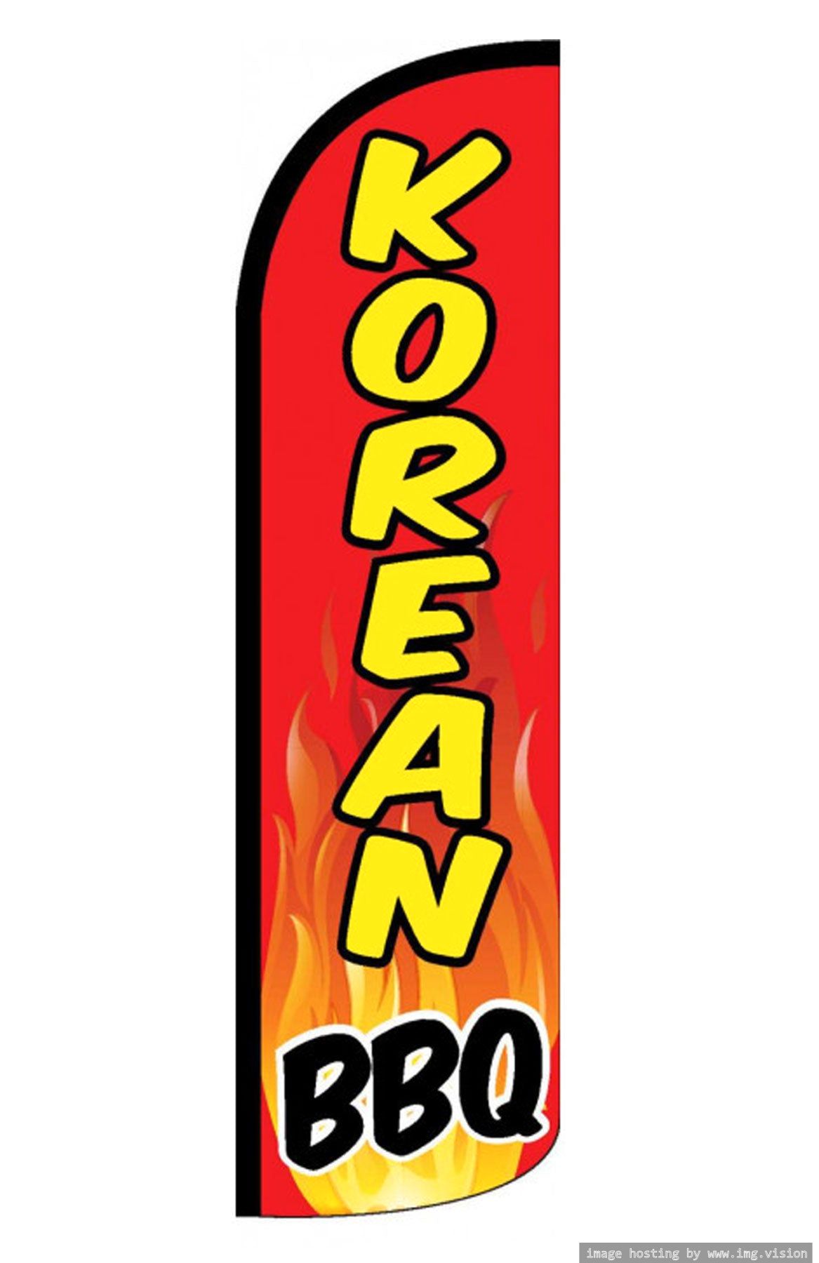 KBBQ Windless flag Without Pole Advertisement /Business Flags | Feather ...