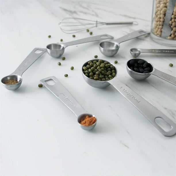 VONKY 9 Pieces Stainless Steel Measuring Spoon Set Cooking Baking ...