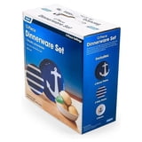 Camco Camper/RV 12-Piece Dishware Set | Features a Marine Style ...