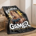 1pc Cartoon Flannel Blanket, Men's Casual Pattern - Capybara Gaming ...