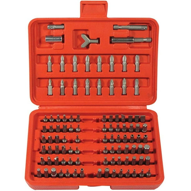 100pc Security Bit Set Metric & SAE Tamper Proof Torx Star Hex Key ...
