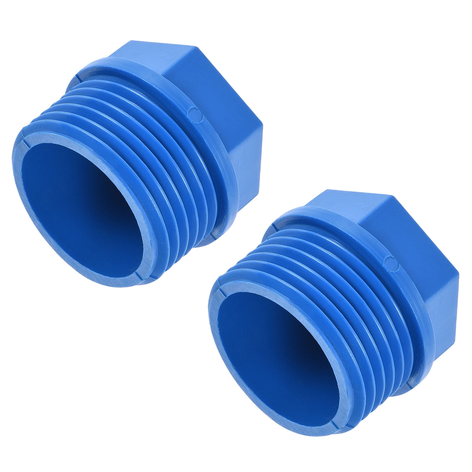 Uxcell Pipe Plug Fitting G1 Male Threaded PVC Hex Head End Cap for ...
