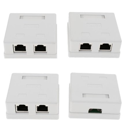 4Pcs 2 Port Wall Surface Mount Network Internet Cable | Walmart Canada