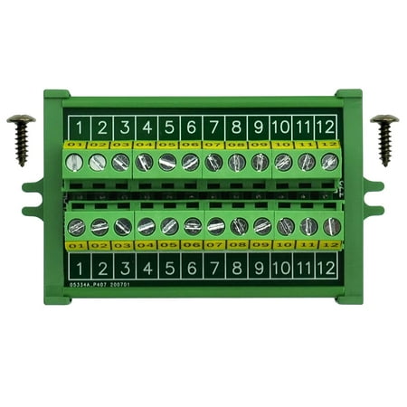 Screw Mount 24A/400V 12 Position Screw Terminal Block Distribution ...