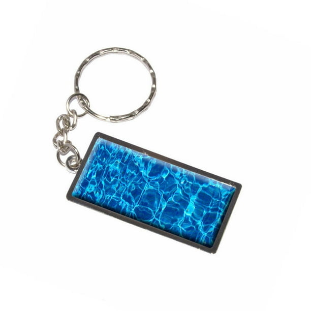 Swimming Pool Blue Water Keychain Key Chain Ring - Walmart.com