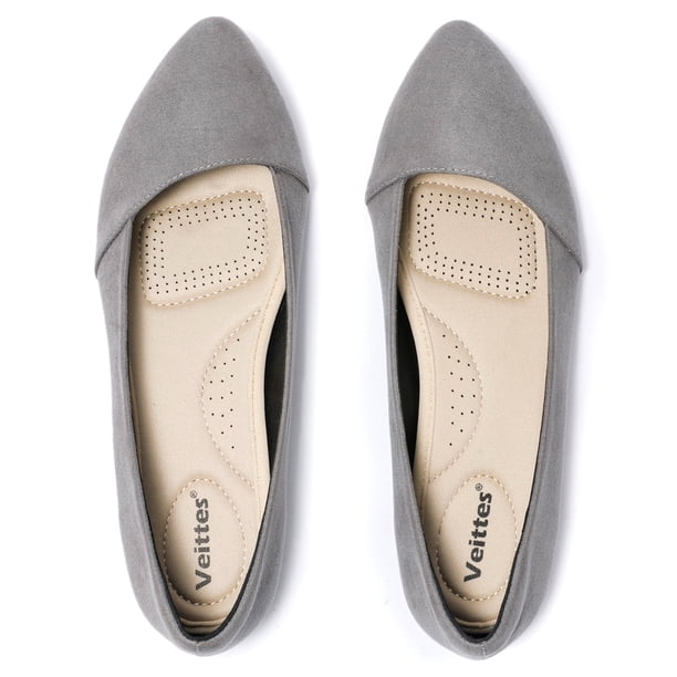 Ataiwee Women's Wide Width Flat Shoes, Casual Pointed Classy Soft ...