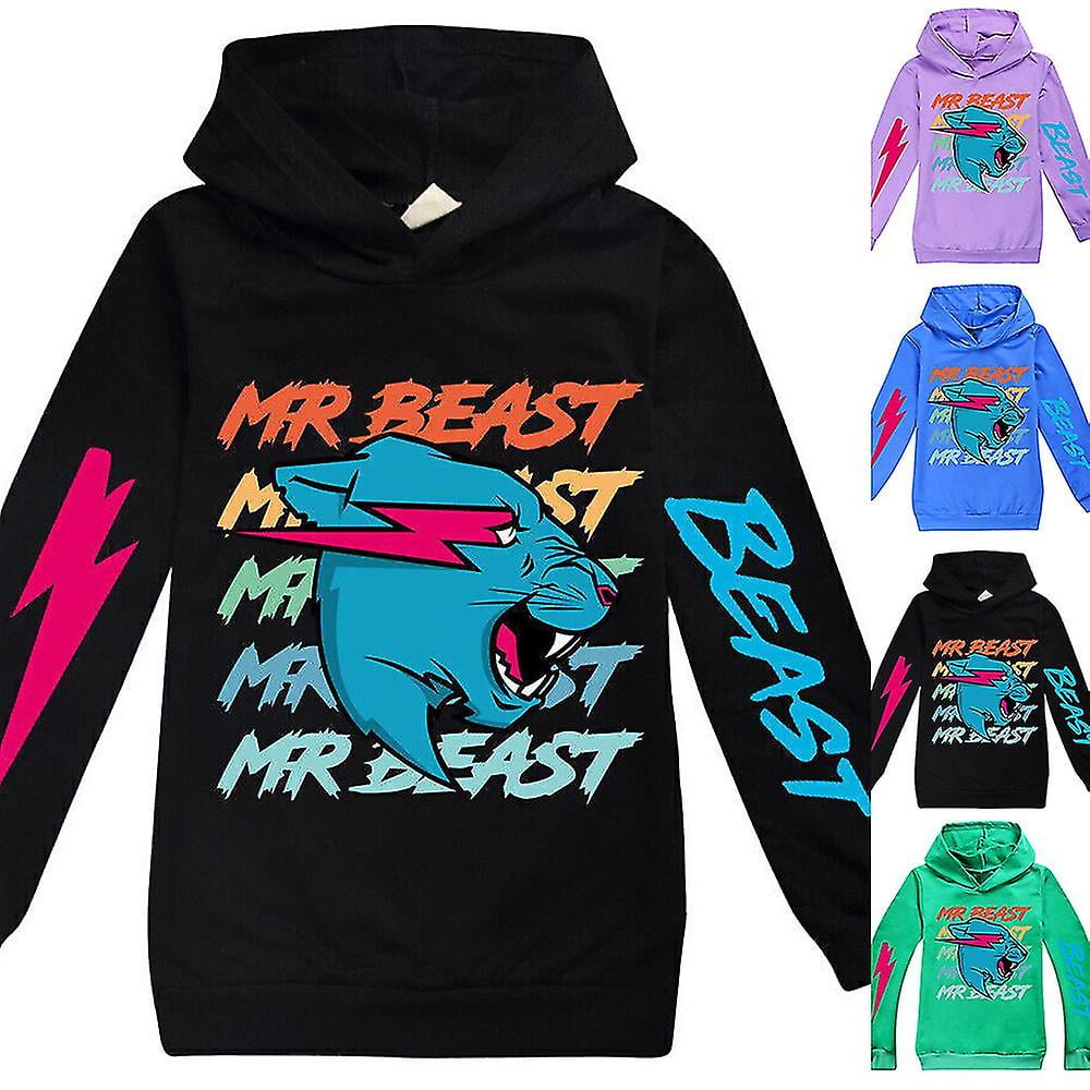 Click here for Aiouniya Mr Beast Lightning Cat Teens Kids Print C... prices