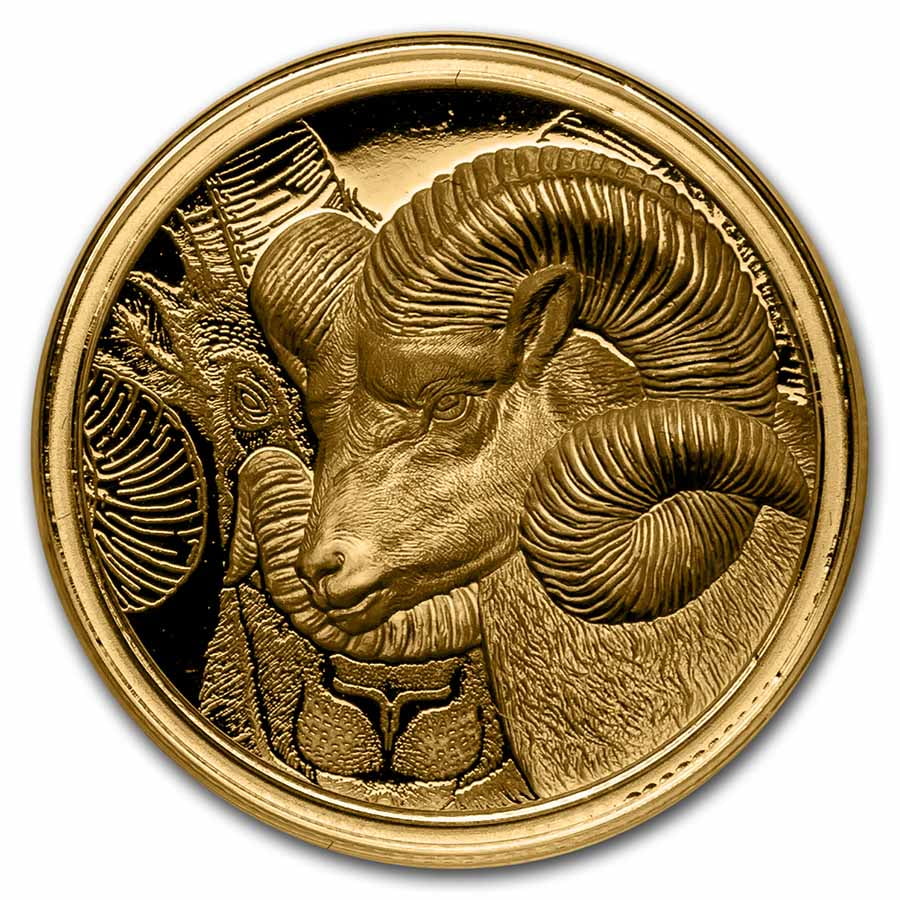 2022 Mongolia 1/10 oz Gold Proof Magnificent Argali (Ram) - Walmart.com