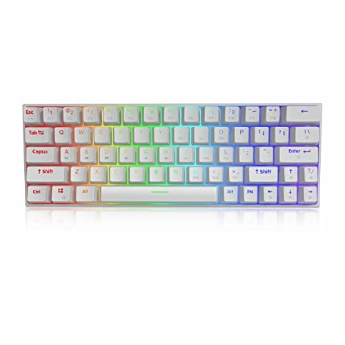 Ractous RTK63P 60% Teclado mecanico para juegos RGB Teclas P Ractous ...