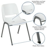 Free Shipping! Emma + Oliver White Ergonomic Shell Student Stack Chair ...