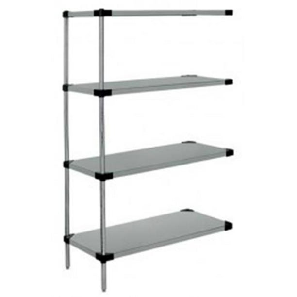 4-Shelf Galvanized Steel Solid Shelving Add-On Unit - 14 x 54 x 54 in ...