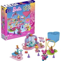 MEGA Barbie Malibu Dream House Building Toy with 2 Micro-Dolls (303 ...