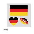 Luoshdecor Germany Flag Tattoos,Waterproof National Flag Removable Face ...