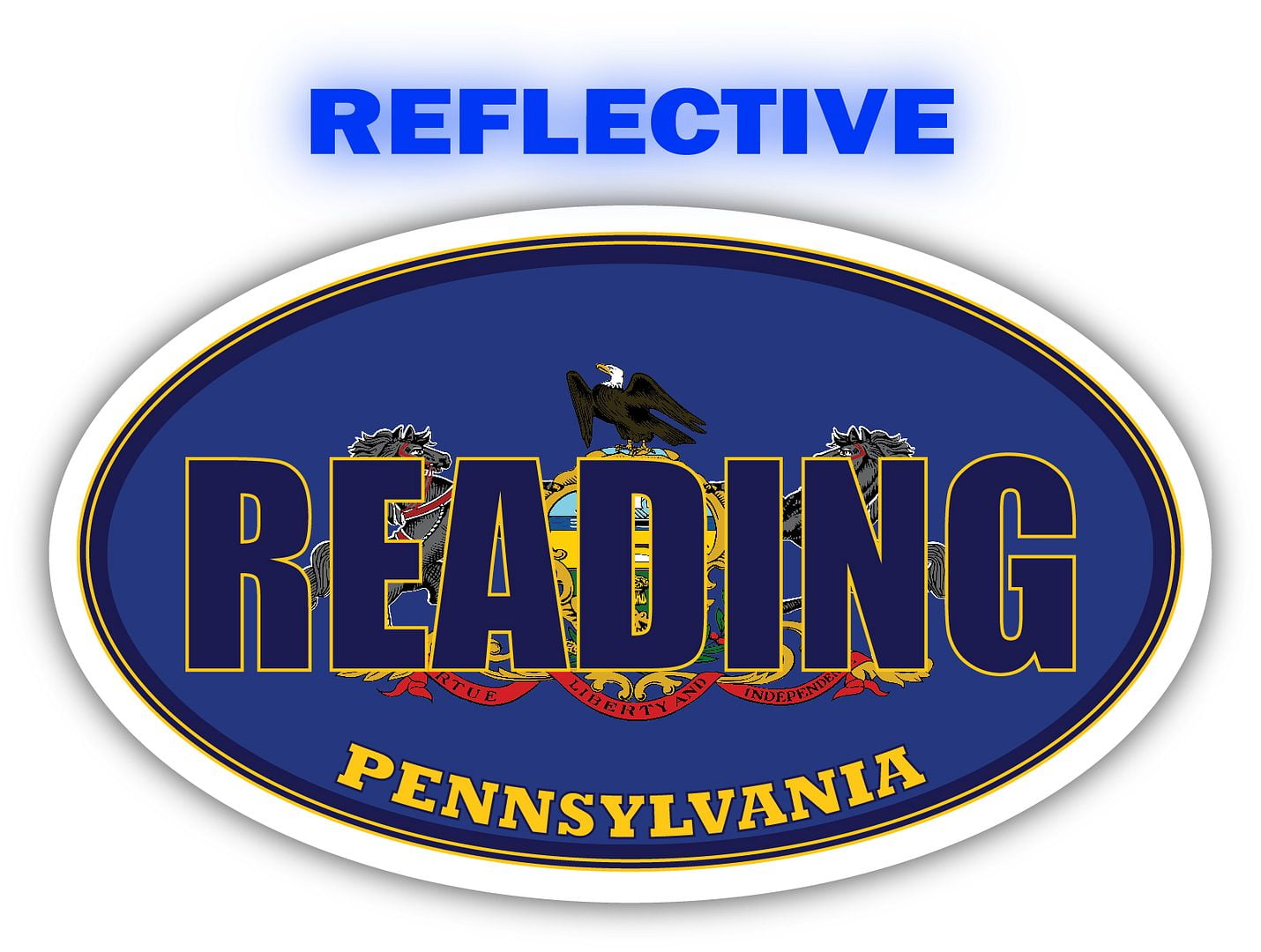 Reading City Pennsylvania State Flag | PA Flag Berks County Oval State ...