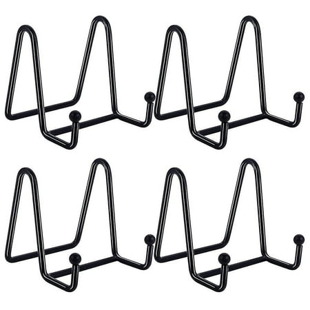 4 Pcs Black Metal Plate Stand For Bowl Plate Art Photo Picture Frame ...