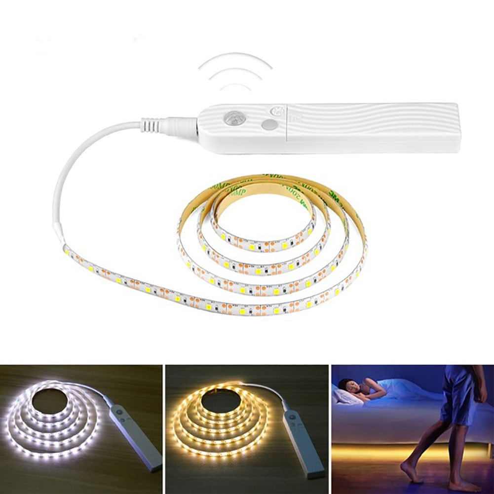 SPRING PARK 3/2/1m Motion Sensor Flexible LED Strip Bar Cabinet Light ...