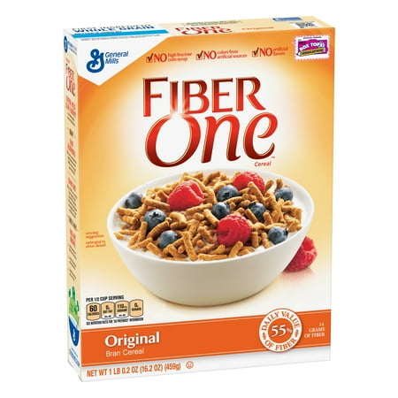Fiber One Cereal, Original Bran, Whole Grain Cereal, 16.2 oz - Walmart.com