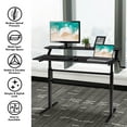 Costway Office Computer Standing Desk, Crank Adjustable Sit to Stand ...