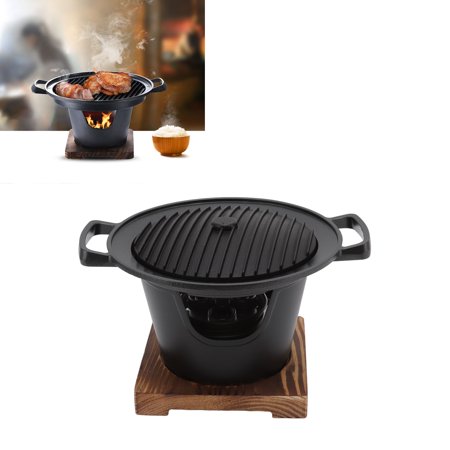 Mini Barbecue Grill Pan Alcohol Disk Portable Charcoal Grill For ...