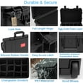 Regetek Waterproof Hard Case with Padded Divider & Wheels, 22 x 14 x 10 ...