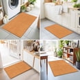 Burnt Orange Solid 2'x3' Rug for Entryway Front Door Kitchen Sink Area ...
