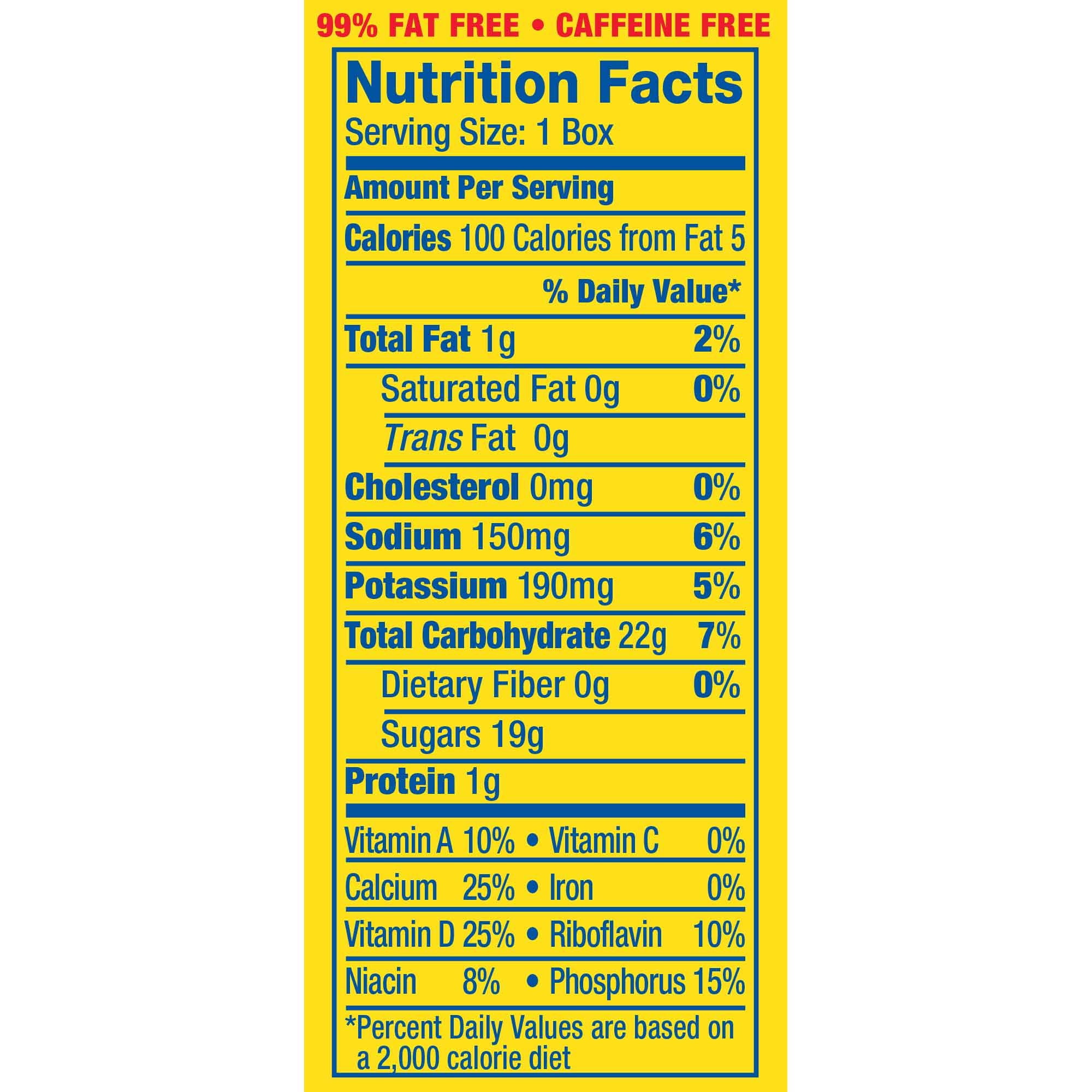 Yoohoo Nutrition Facts | Besto Blog
