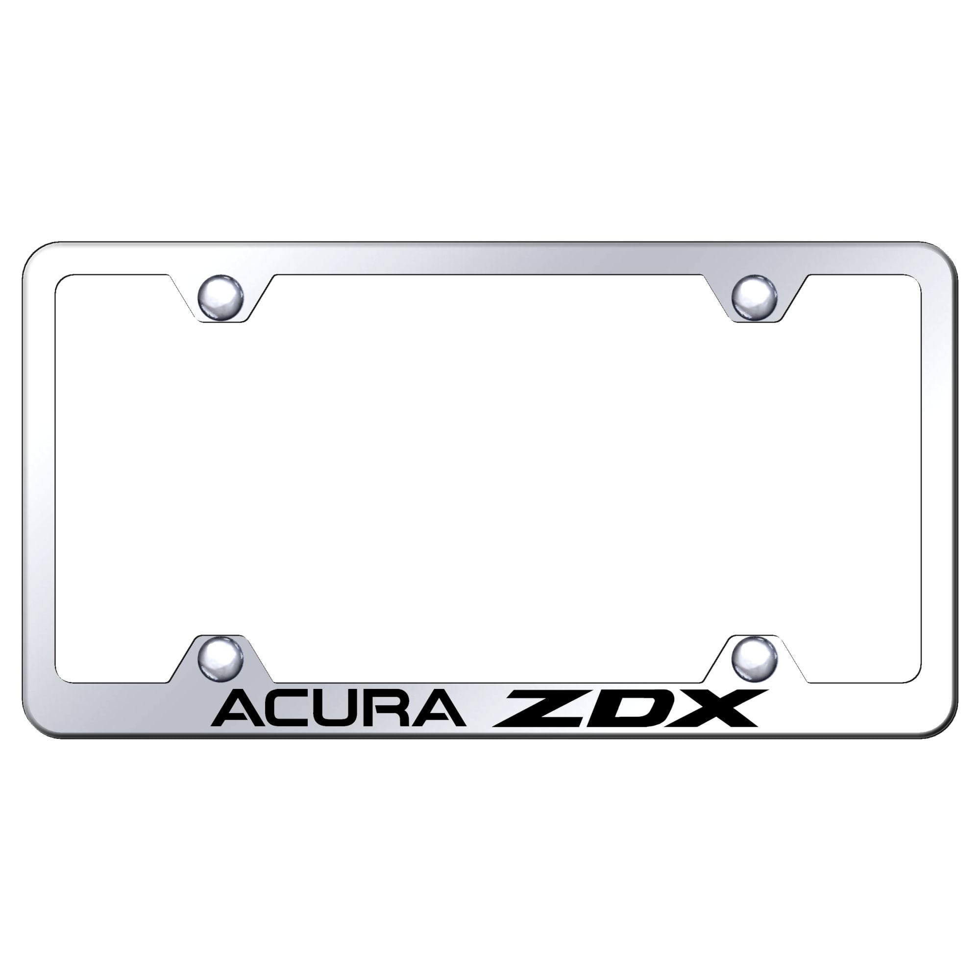 Acura ZDX Laser Etched Logo Wide Body License Plate Frame (Chrome ...