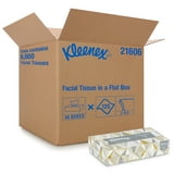 Kleenex 2-Ply Facial Tissue, 48 Packs, 6000 Total, Flat Box, 125 Count, Superior Softness and ...