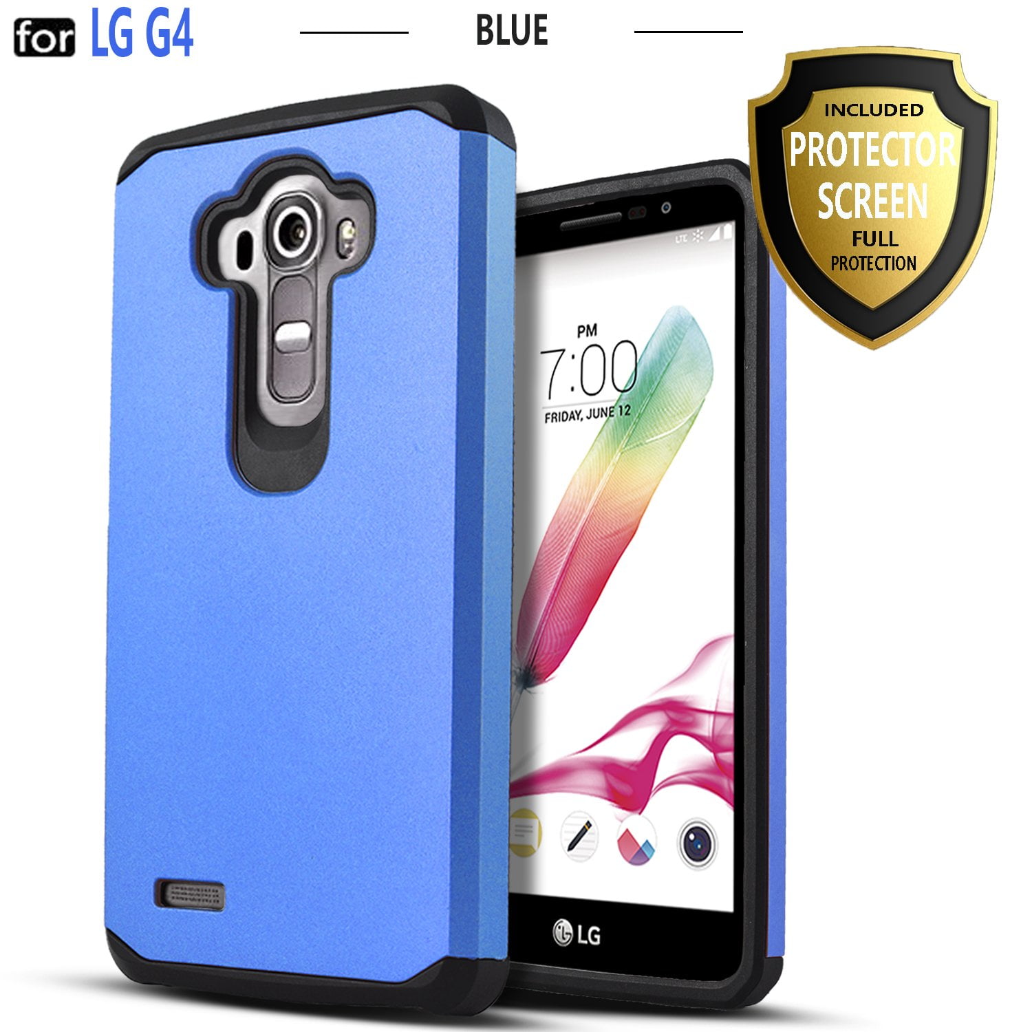 LG G4 Case, W/[HD Screen Protector], Heavy Duty Drop Protection Impact ...