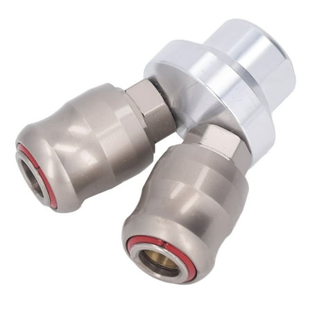 Pneumatic Quick Connector, Carbon Steel 2 Way Air Hose Splitter ...